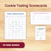 Cookie Competition Scorecard for Tasting Contest, Flavor Rating ...
