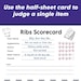 Ribs Tasting Scorecard – BBQ Cookoff Judging Sheets (digital Download ...