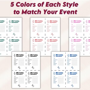 BBQ Cookoff Scorecard – Barbecue Tasting Game Ballot Bundle (PDF ...