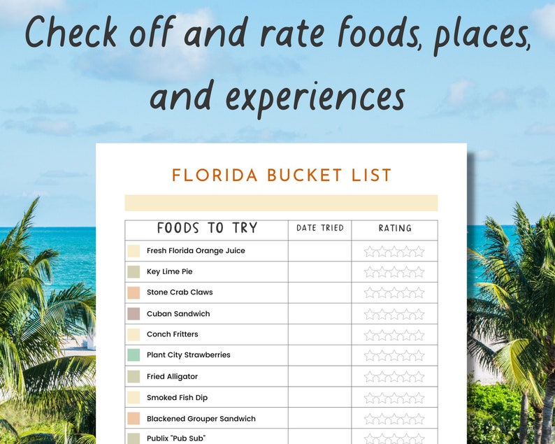 Florida Bucket List for Travel Experiences, Foods to Try, and Places to ...