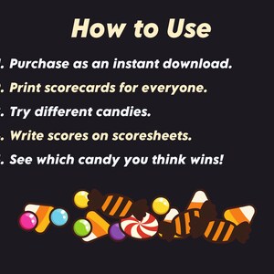 Halloween Candy Score Card, Spooky Season Party Contest Judges ...