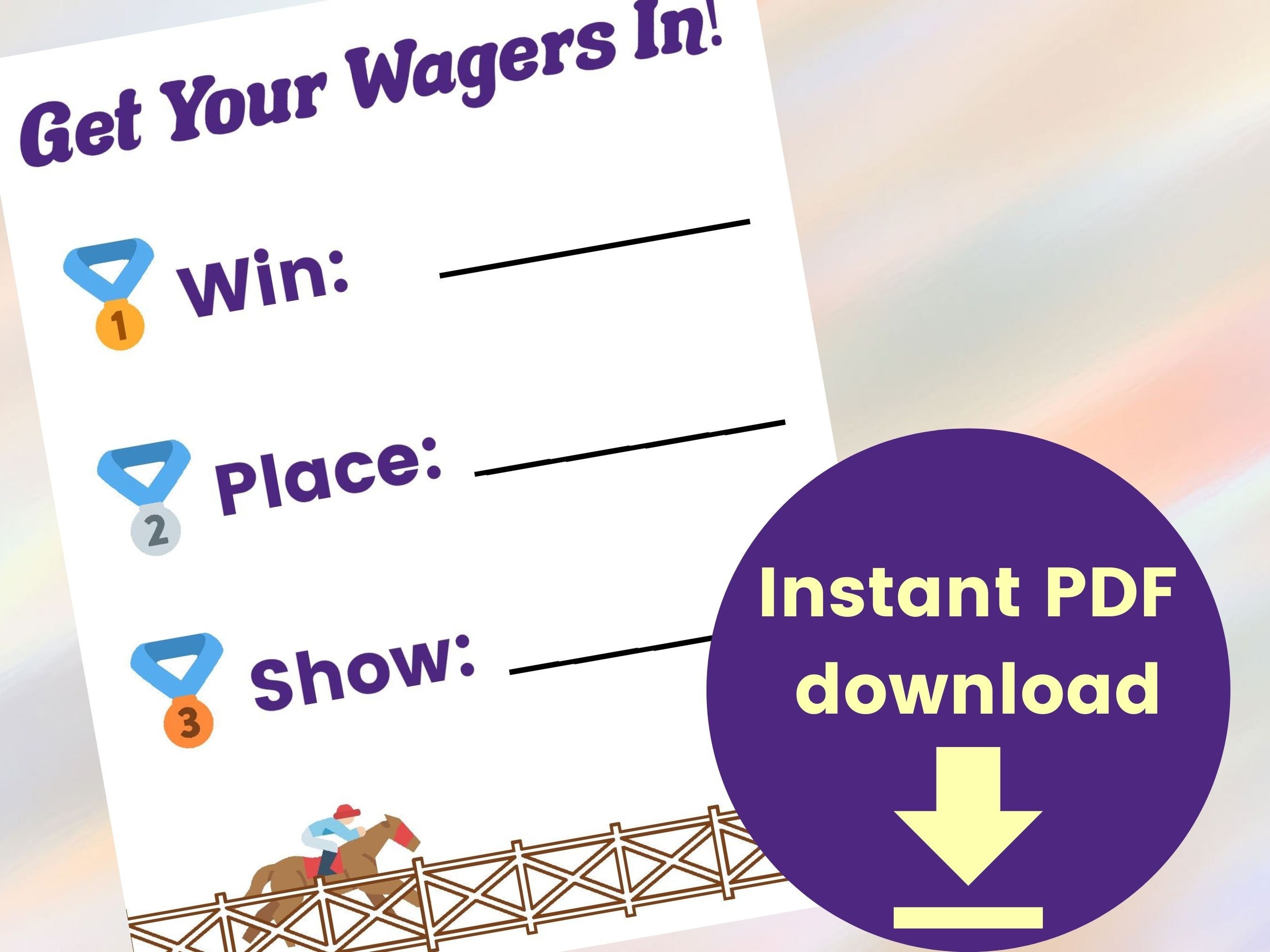Horse Racing Derby Race Day Printable Game for Kids | Printables and ...