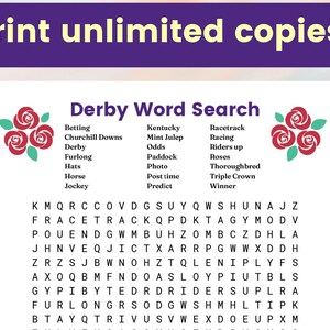 Horse Racing Derby Race Day Printable Game for Kids | Printables and ...