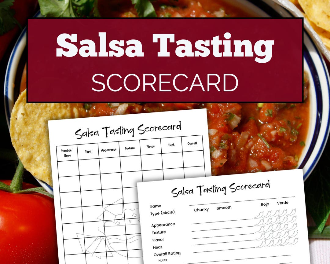 Salsa Tasting Scorecard – Taco Tuesday or Cinco De Mayo Party Game ...