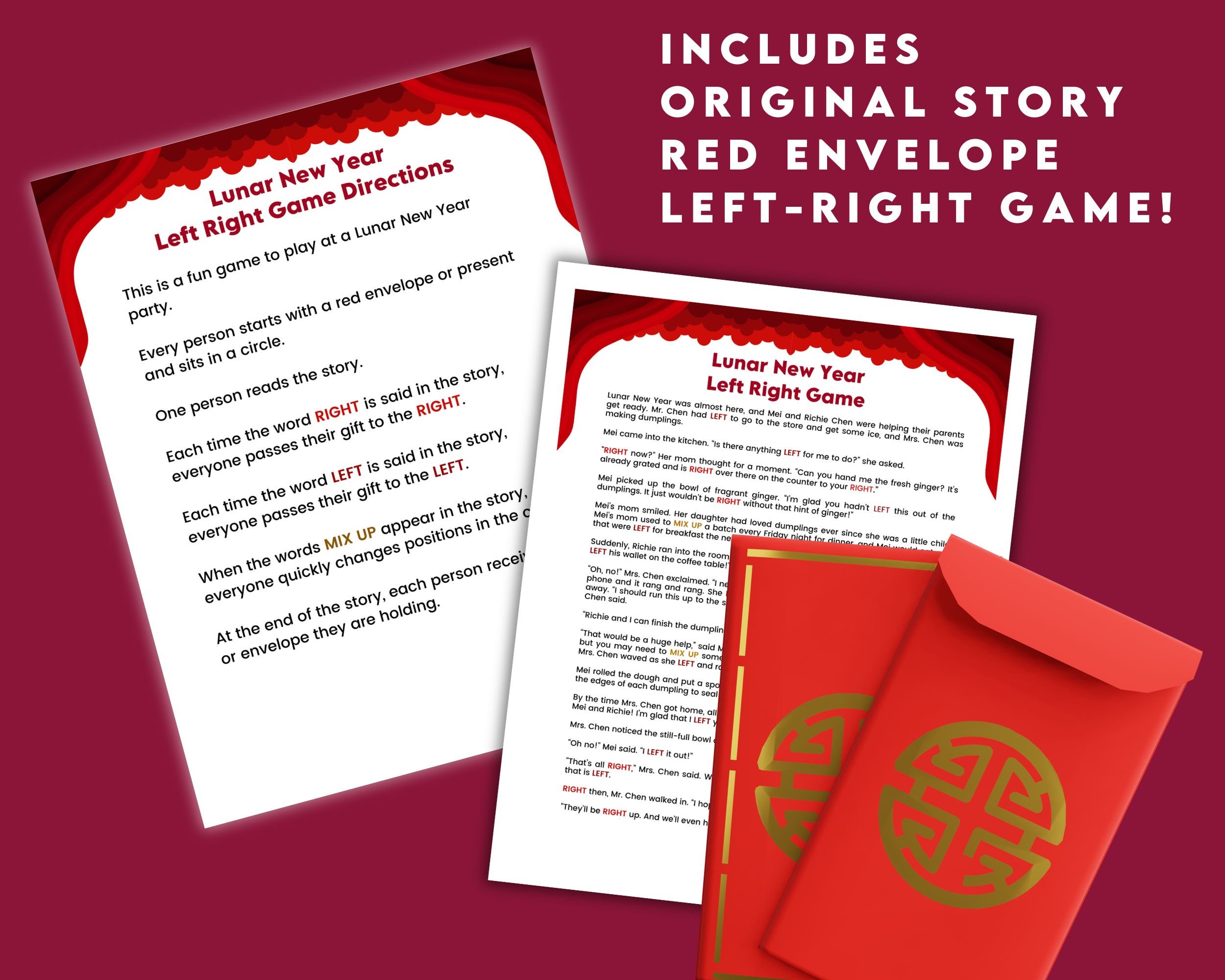 Year of the Dragon Printable Game Bundle for Chinese New Year, Lunar ...