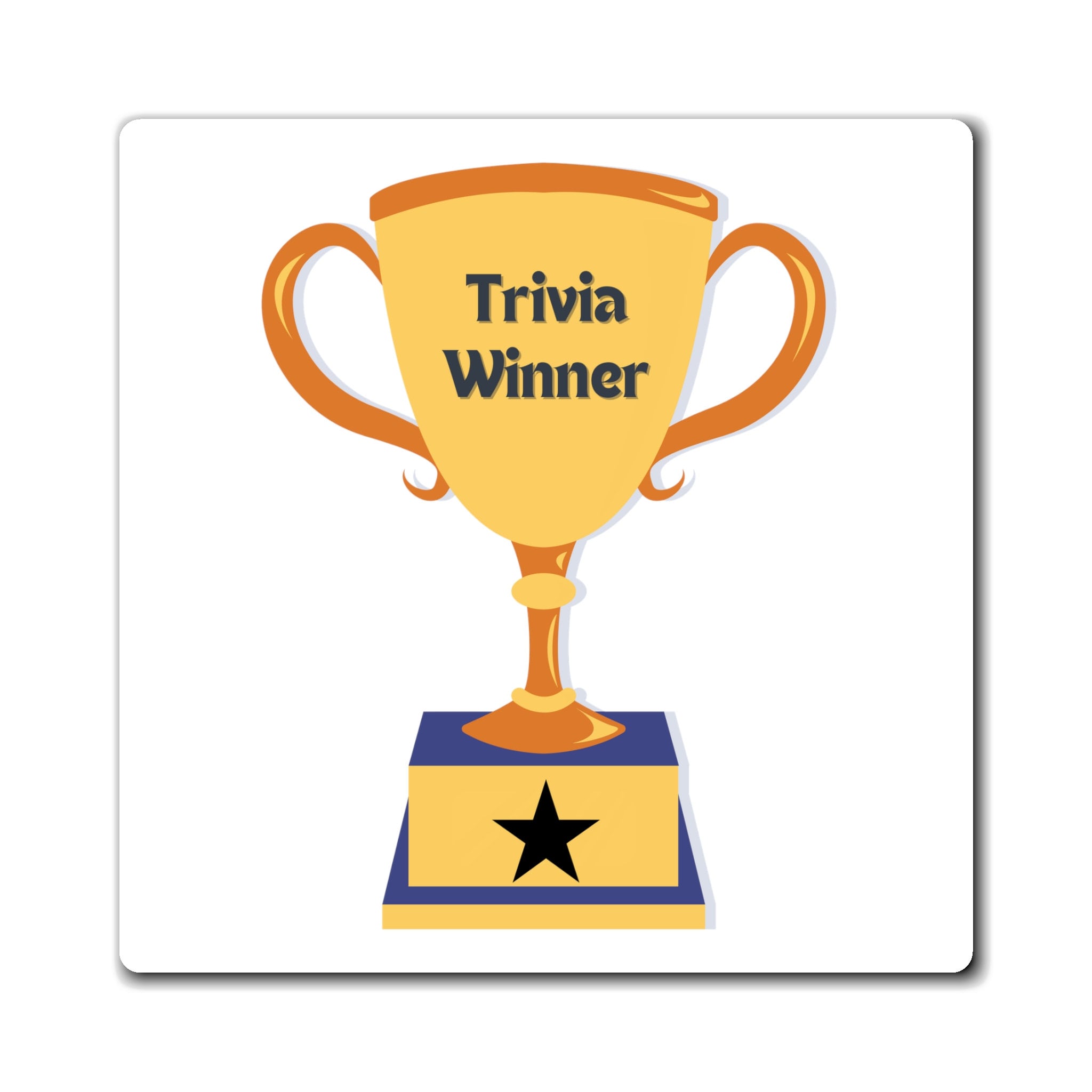Trivia Night Game Winner Trophy Fridge Magnet, Funny Award for Pub Trivia Group Game, Bar Games ...