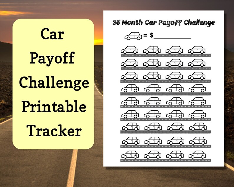 Car Payoff Challenge Printable Track Your Progress To Paying Etsy Car Payoff Challenge Printable Track Your Progress To Paying Etsy