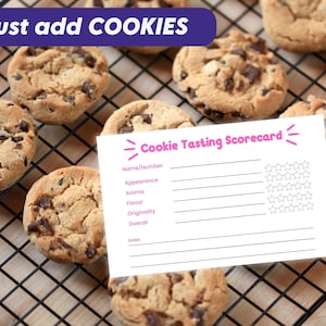 Cookie Competition Scorecard for Tasting Contest, Flavor Rating ...