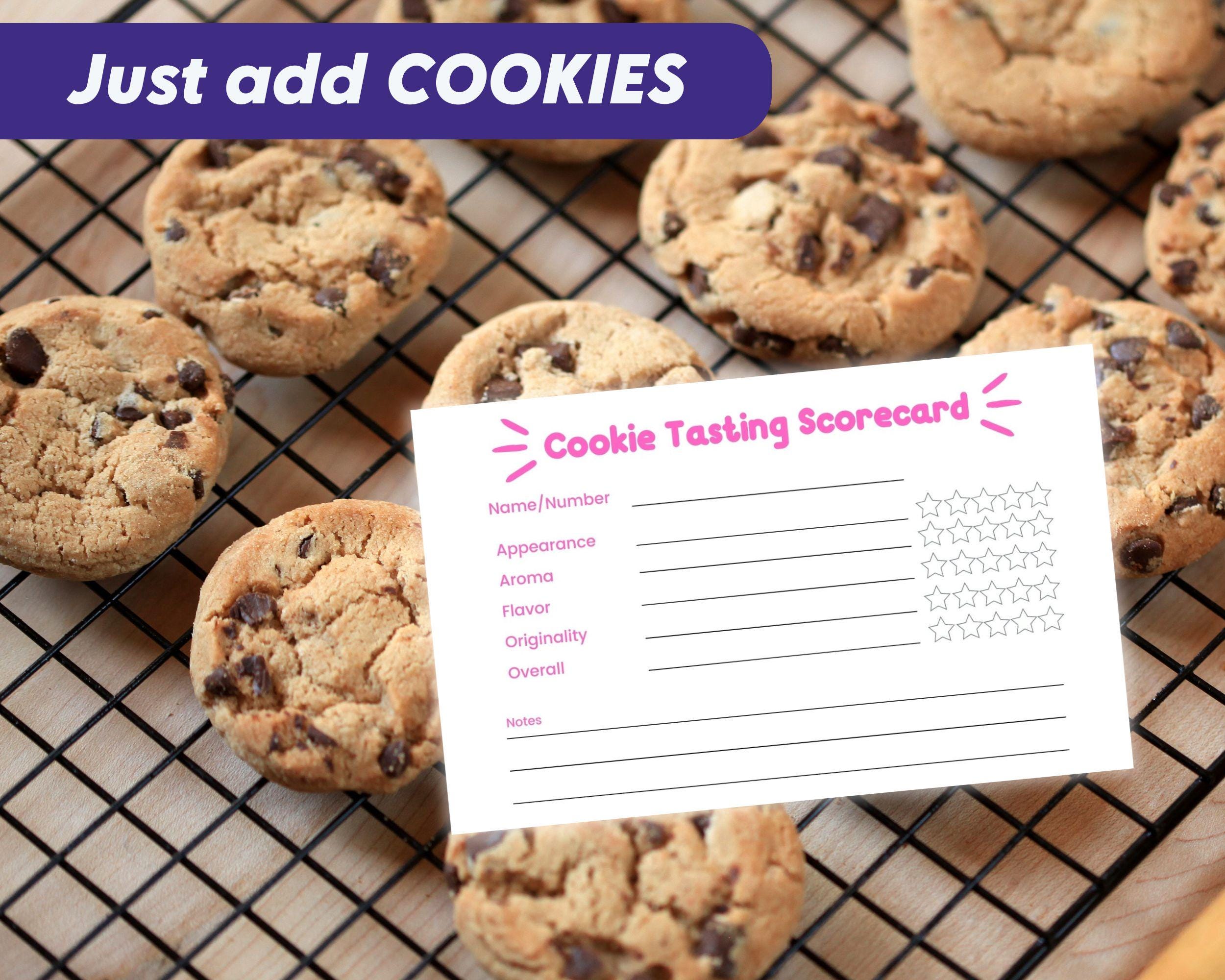 Cookie Competition Scorecard for Tasting Contest, Flavor Rating ...