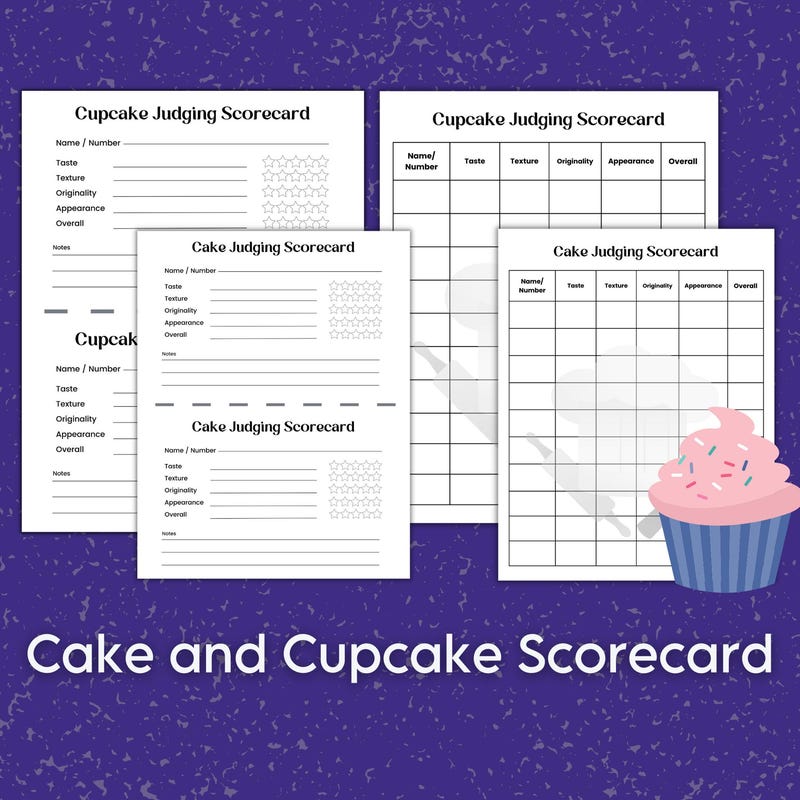 Food Judging Score Sheet - Etsy
