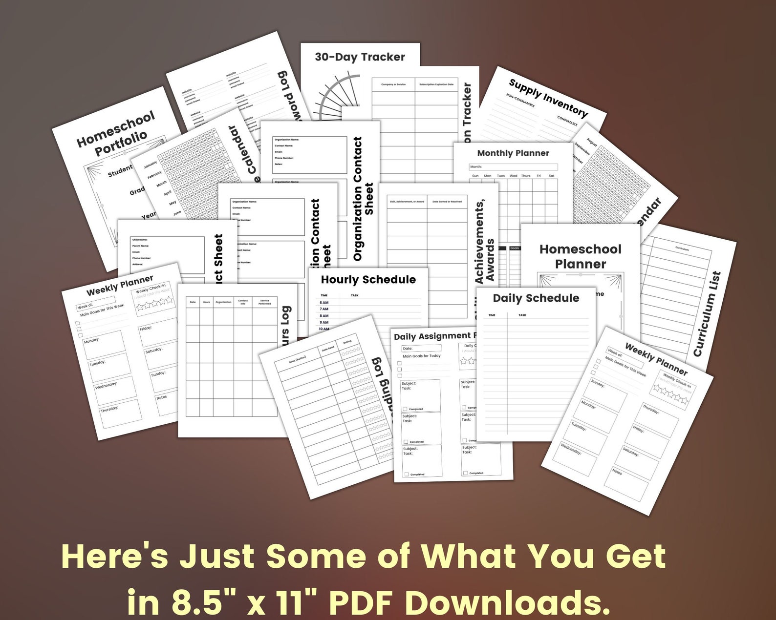 Homeschool Planner Printable and Home Education Portfolio With - Etsy