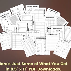 Homeschool Planner Printable and Home Education Portfolio With - Etsy
