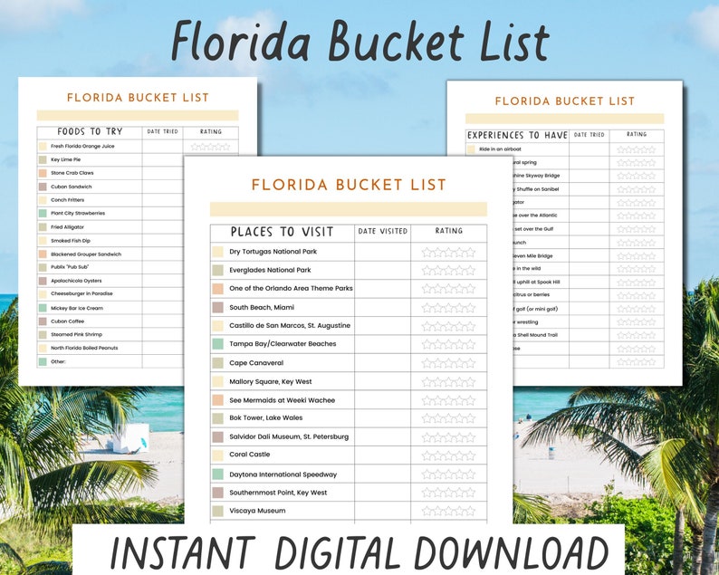 Florida Bucket List for Travel Experiences, Foods to Try, and Places to ...