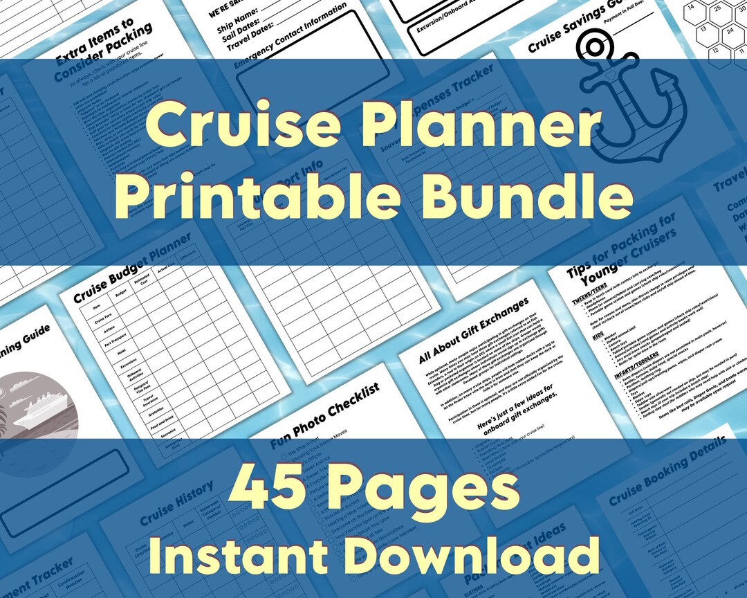 Cruise Planner Printable Checklist, Cruising Essentials Trip Ultimate ...