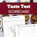 Taste Testing Scorecard Printable, Cookoff, Tasting Party, Taste Test ...