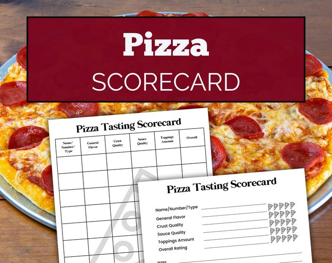 Pizza Tasting Scorecard Printable Template, Party Food Tasting Game ...