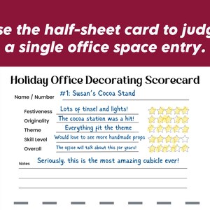 Office Decorating Contest Scorecard – Christmas Desk Decor Judging (PDF ...