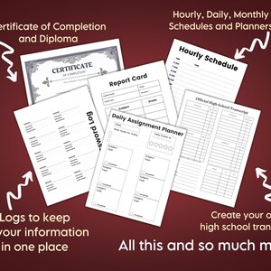 Homeschool Planner Printable and Home Education Portfolio With Planning ...