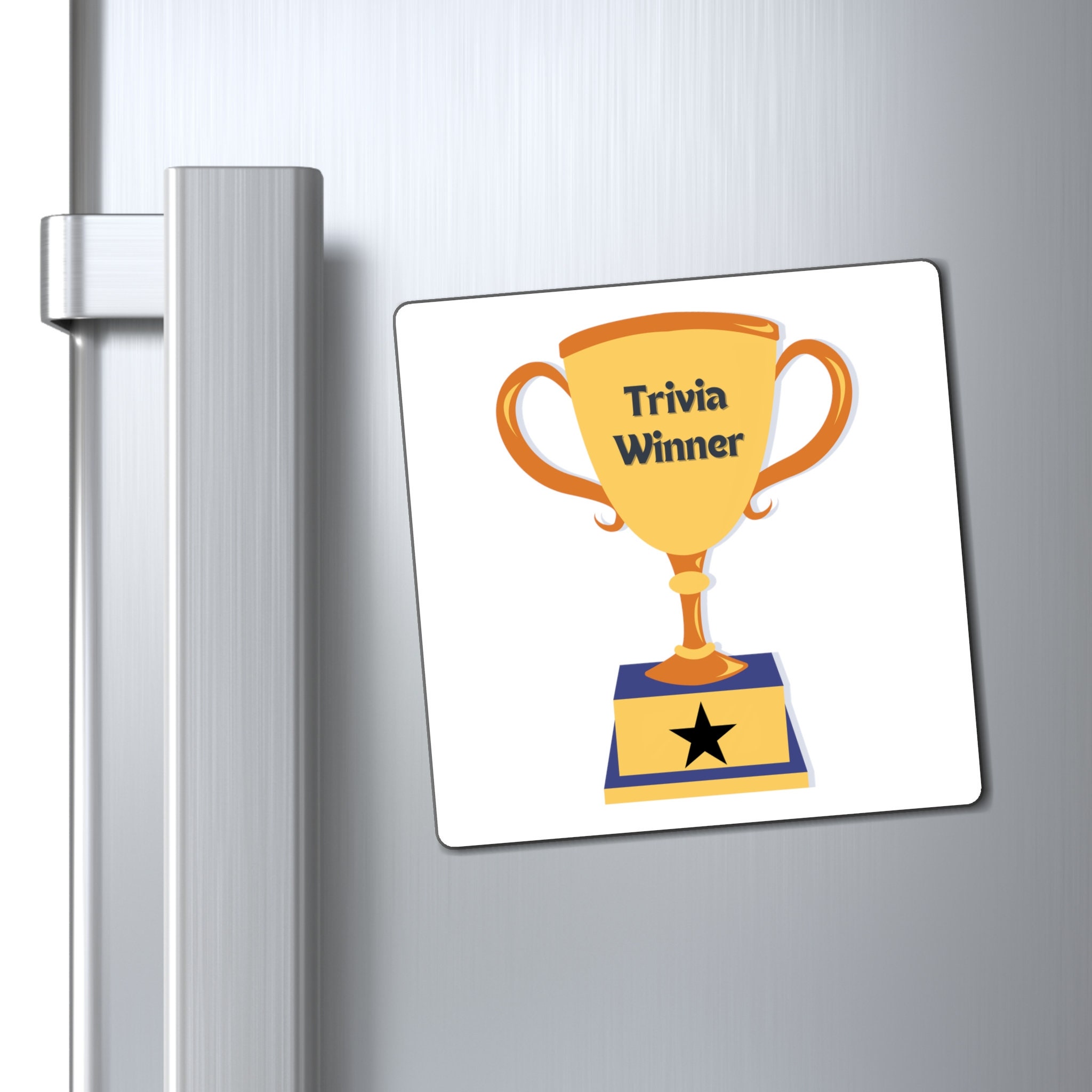 Trivia Night Game Winner Trophy Fridge Magnet, Funny Award for Pub ...
