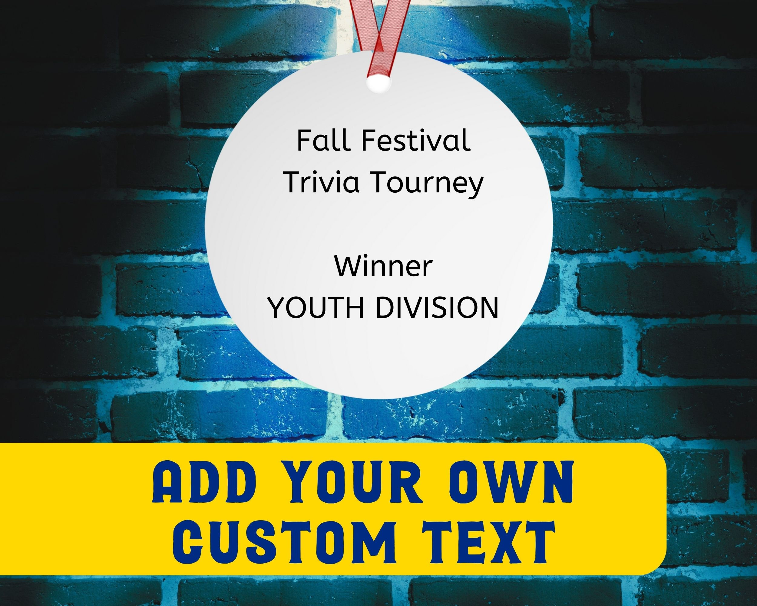 Trivia Night Game Winner Trophy Metal Ornament, Group Games Quiz ...