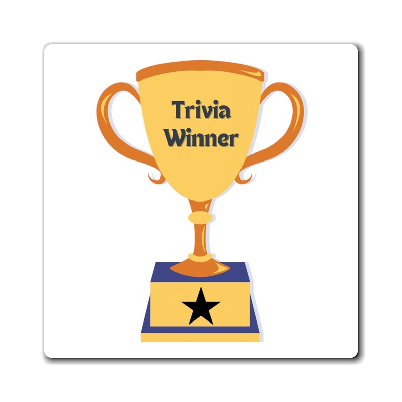 Trivia Night Game Winner Trophy Fridge Magnet Funny Award for - Etsy