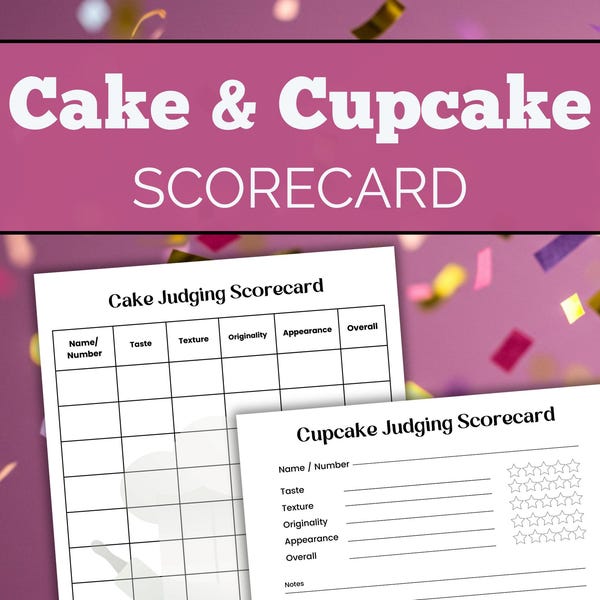 Food Judging Score Sheet - Etsy