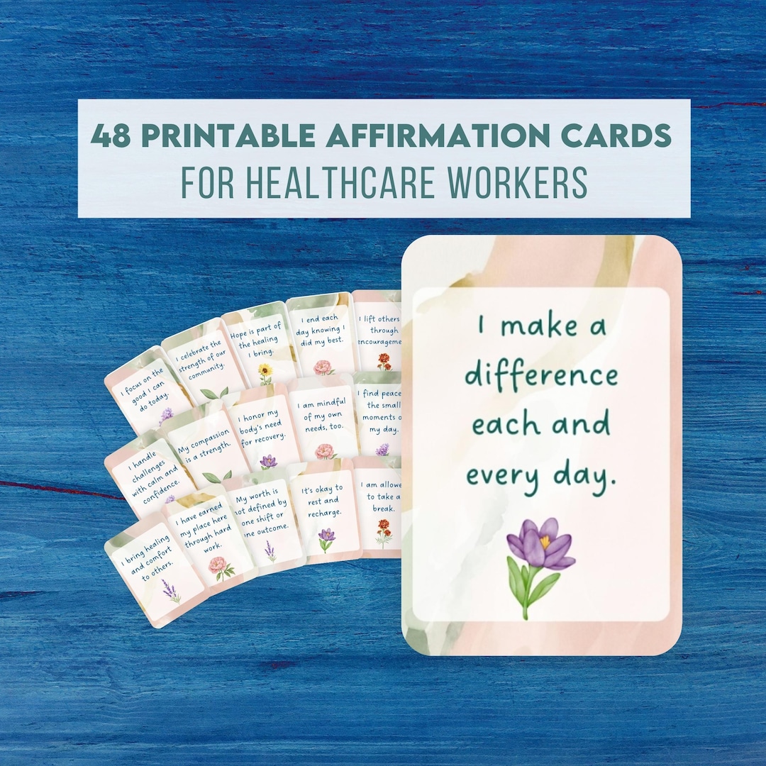Healthcare Worker Affirmation Cards - Inspiration for Nurses ...