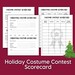 Christmas Costume Contest Scorecard – Printable Holiday Judging (PDF ...