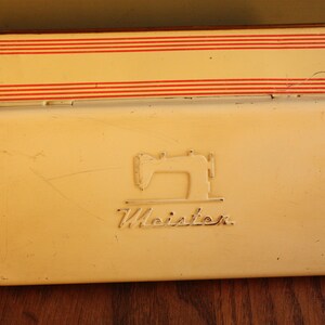 Vintage MEISTER Sewing Machines Tin Can Attachments Box - Etsy