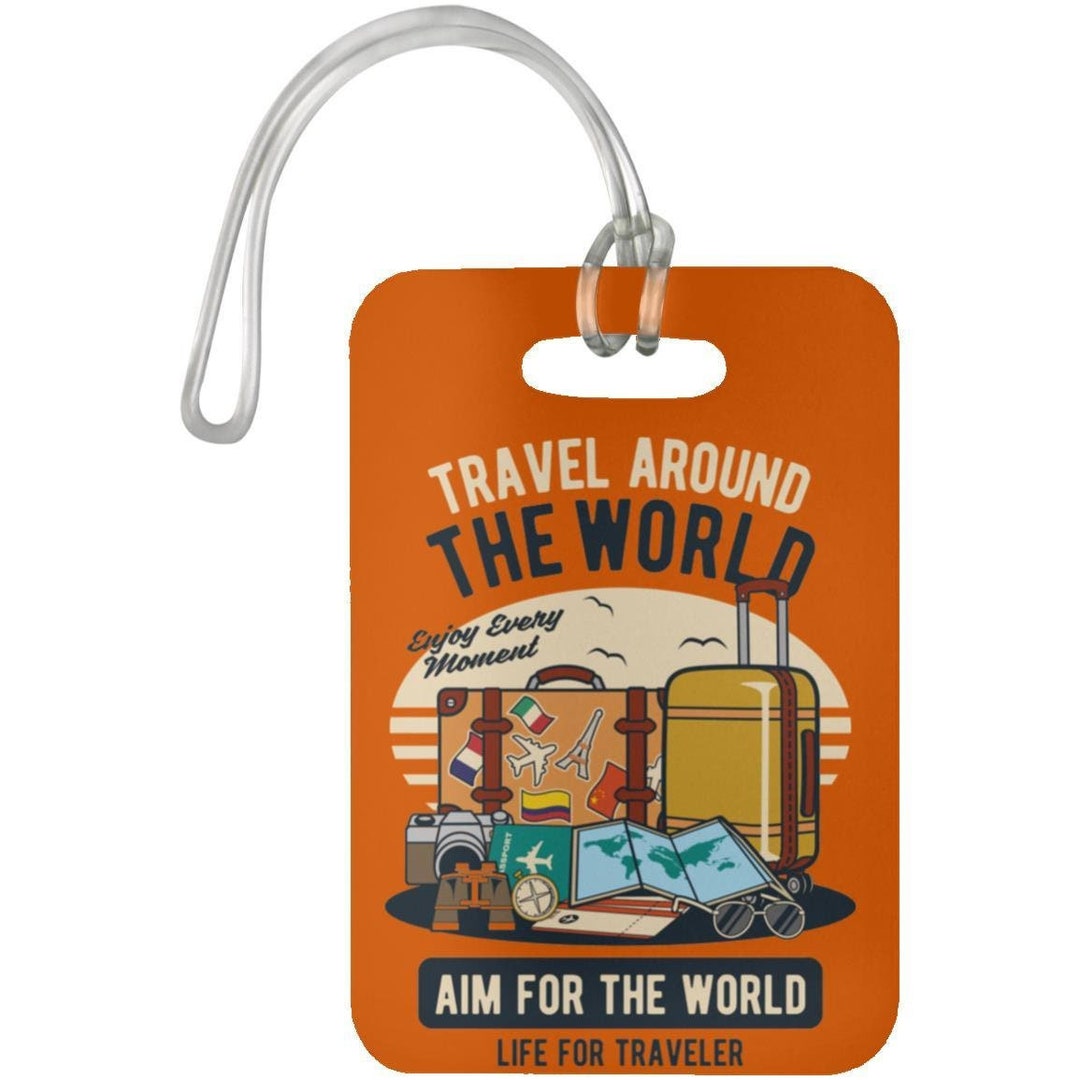 Travel Around the World Luggage Tag, Cool Summer Holiday Gift, Vacation ...