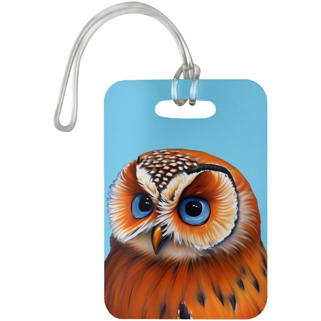 Owl Luggage Bag Tag, Cute Colorful Owl Travel Accessories, Bright ...