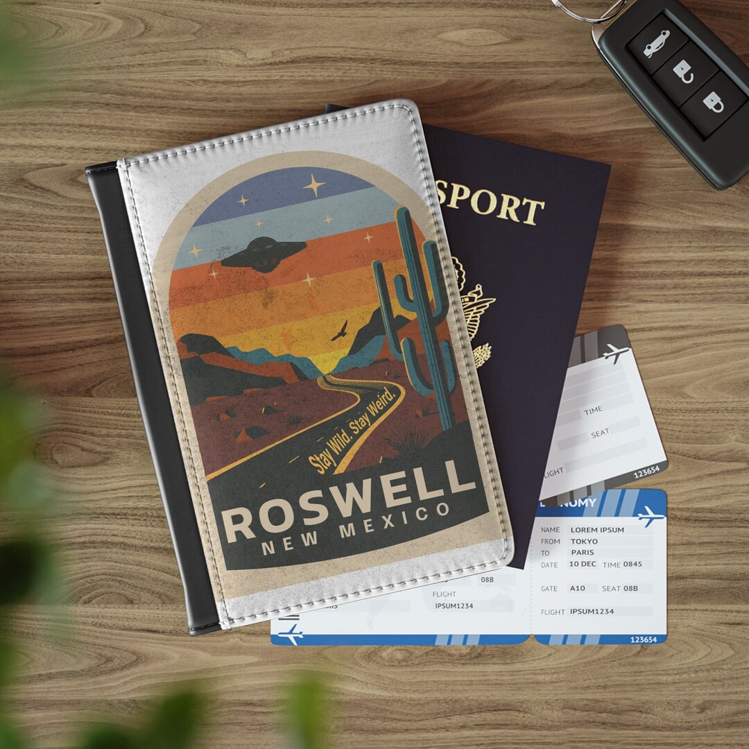 Roswell, New Mexico, UFO Passport Cover, Space Travel Passport Cover ...