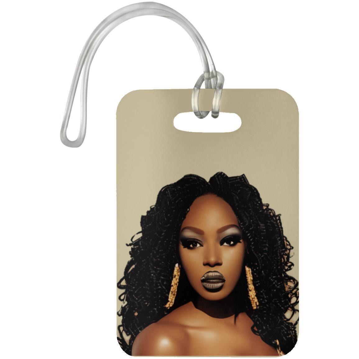 Diva Head Wreath Afro Lady Woman Luggage Tag Queen Boss Black Woman ...