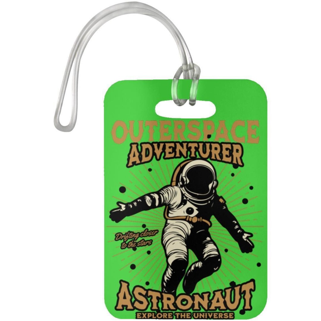 Astronaut Luggage Tag for Kids, Outer Space Adventurer Cool Baggage Tag ...