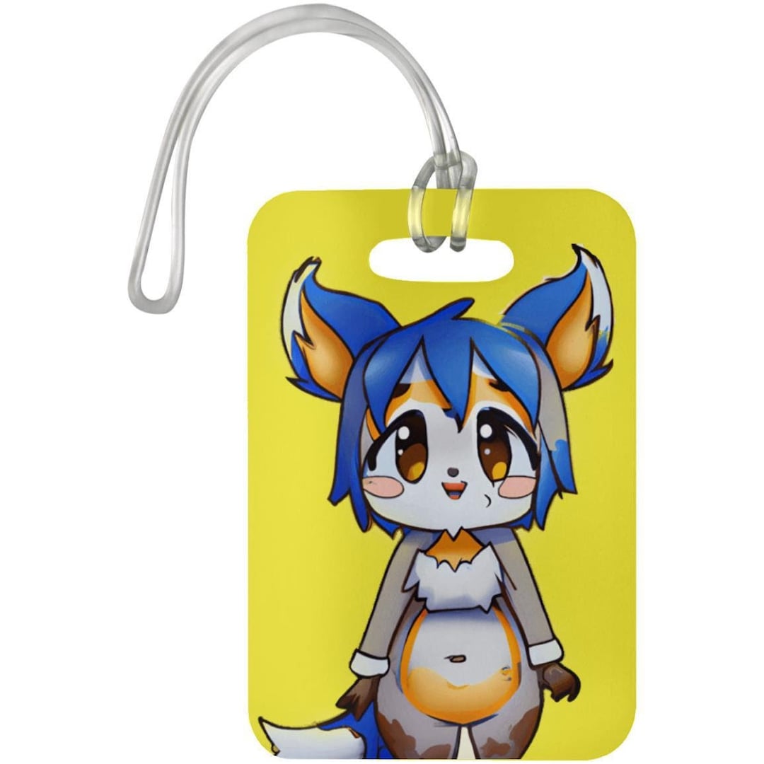 Cute Fursona Luggage Tag, Kawaii Furry Fandom Luggage Tags , Fursona ...