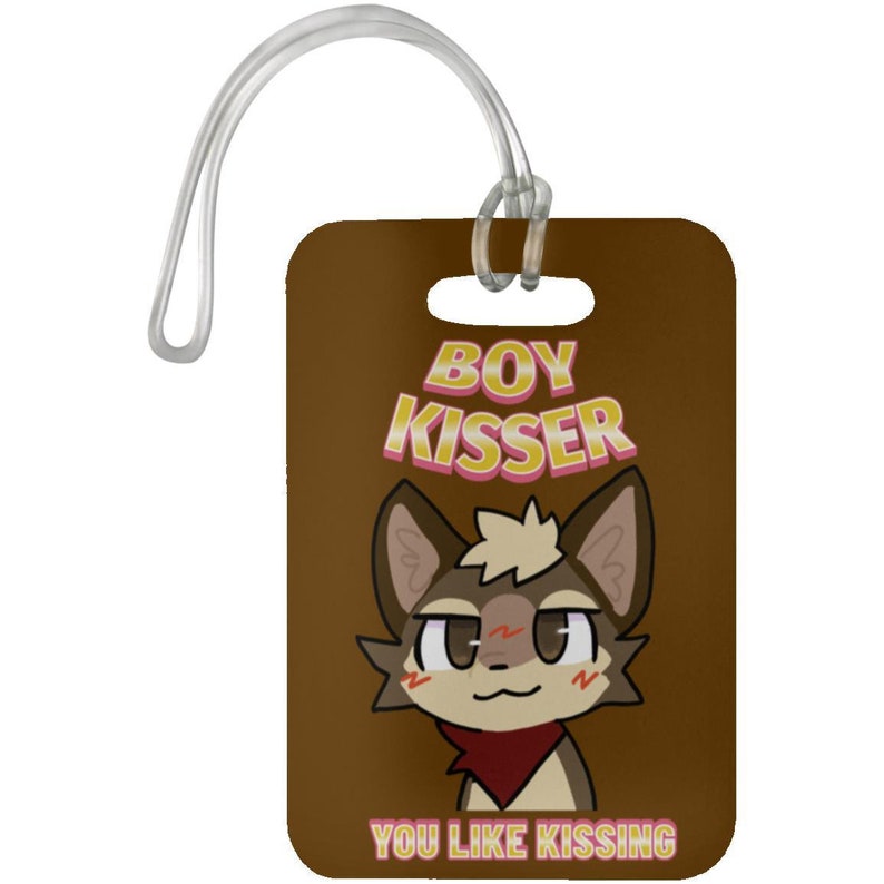 Boy Kisser Meme, Fursona Luggage Tag, Furry Fandom Art, LGBTQ Valentine ...
