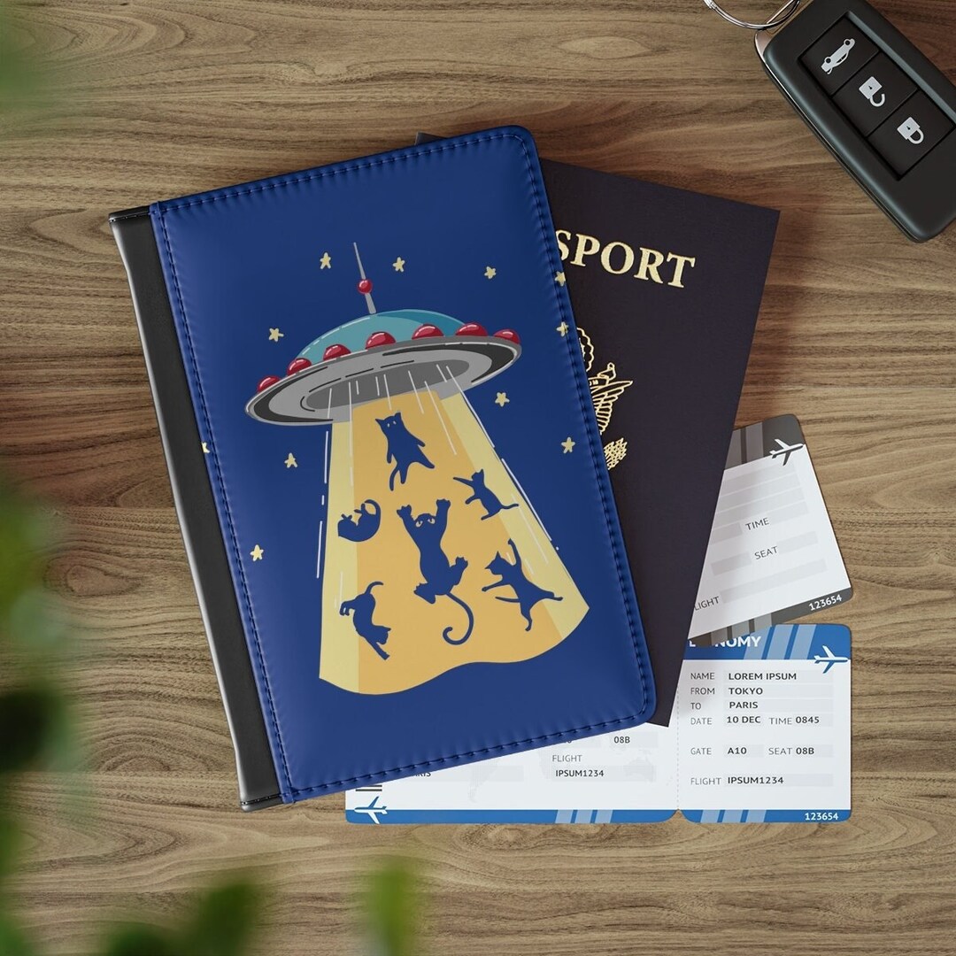 Passport Cover UFO Cat, Kids Passport Holder, Custom Passport Holder ...