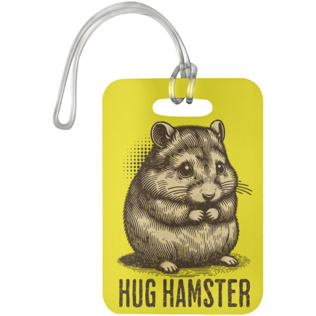 Cute Hug Hamster Luggage Tag Fun Travel Accessory for Backpacks and ...