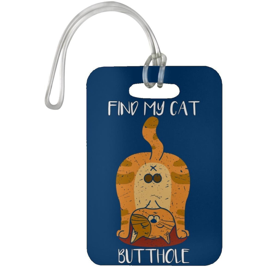 Cat Luggage Tag, Funny Kitten Memes, Travel Accessory With Humorous ...