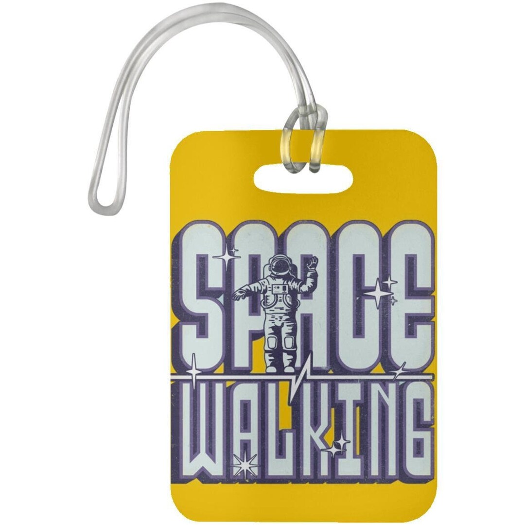 Space Walking Luggage Tags, Vintage Art Nasa Astronaut Tag Unique Space ...