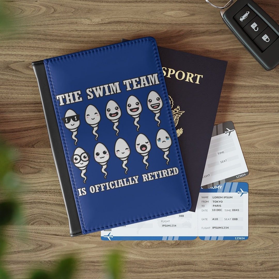 Funny Passport Cover With Card Slots Funny Sperm Meme the Swim Team ...