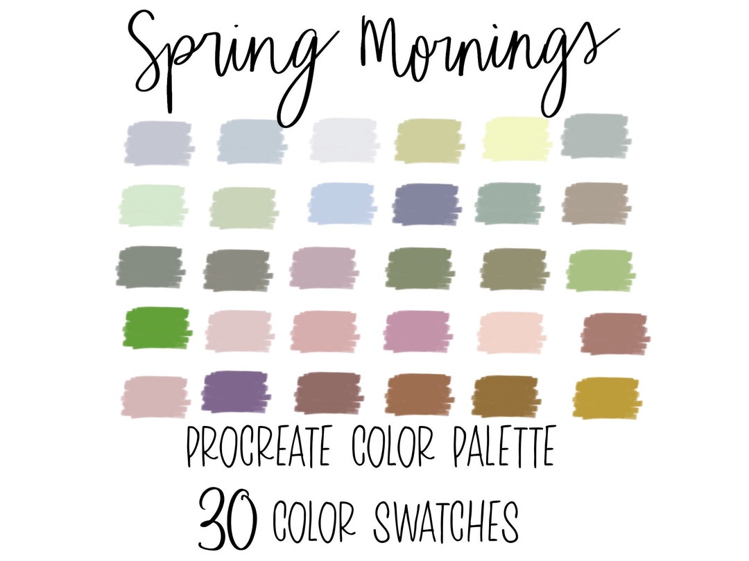 Spring Mornings Procreate Palette|procreate Swatches|custom Procreate ...