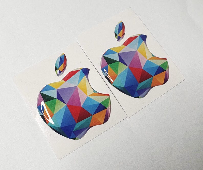 3D Domed Apple Logo Sticker: German Vinyl Decal for Iphone, Macbook ...