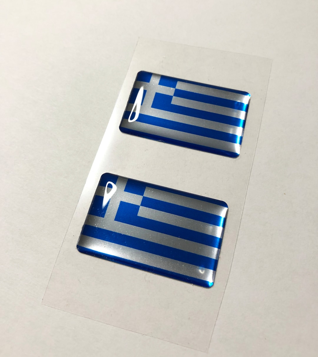 2 Pcs X Greece Flag Stickers (32x20 Mm or 50x30 Mm) Flag Decal 3D Resin ...