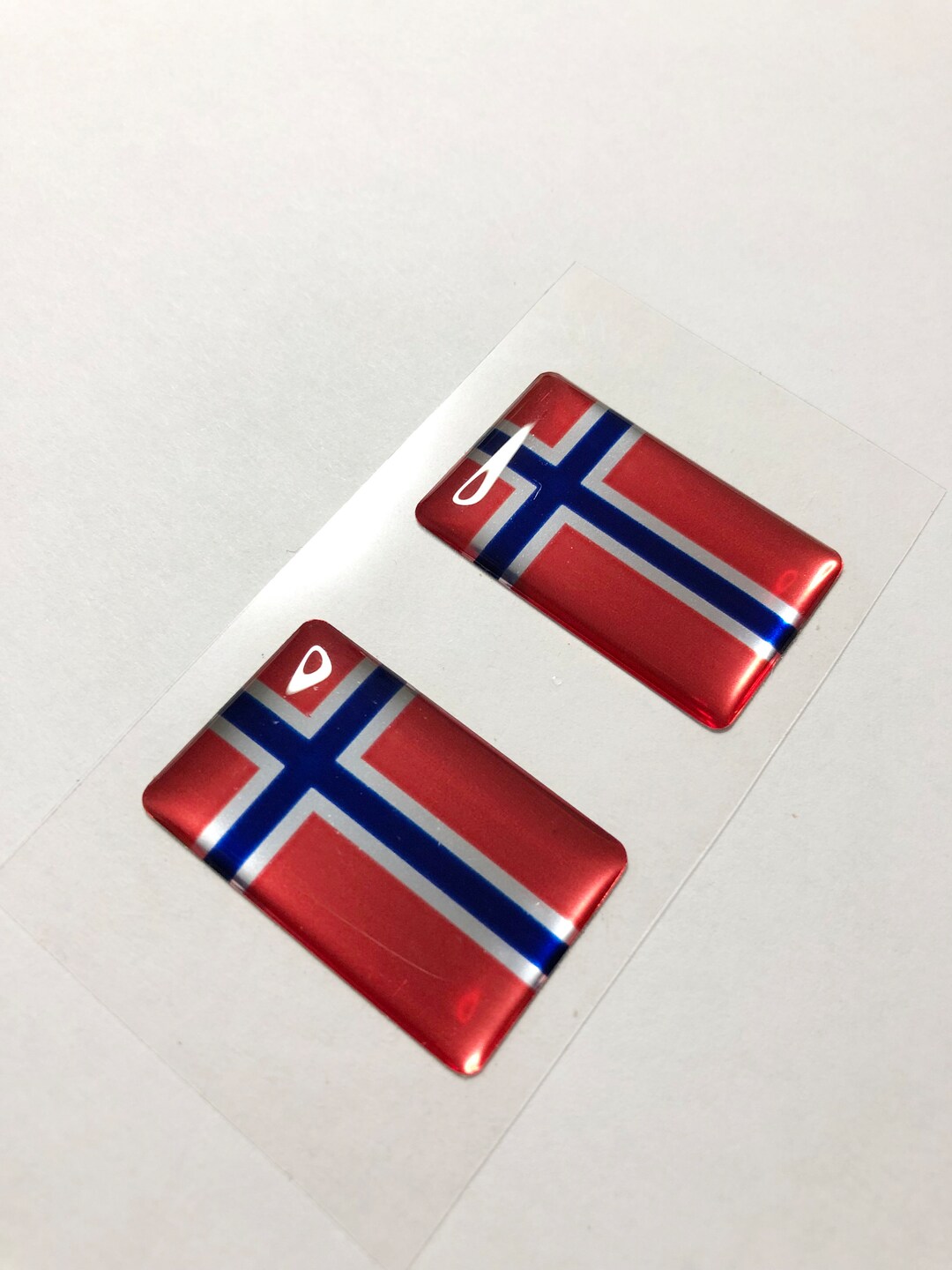 2 Pcs X Norway Flag Stickers (32x20 Mm or 50x30 Mm) Flag Decal 3D Resin ...