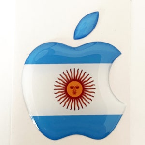 Apple Stickers (ARGENTINA Flag) for Iphone, Macbook, Ipad, Imac or Any ...