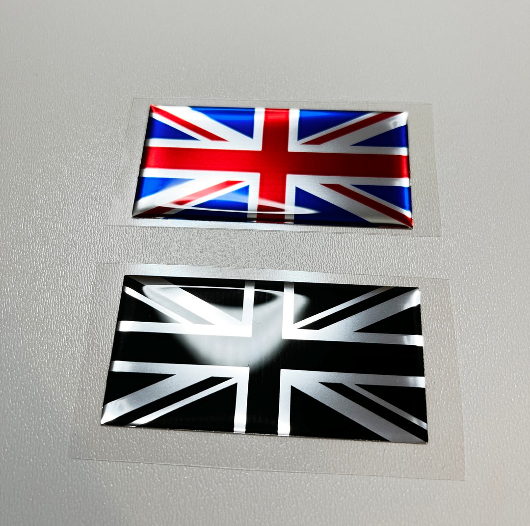 Union Jack 3D Resin Sticker: GB Flag Decal (75x37.5 Mm) - Etsy