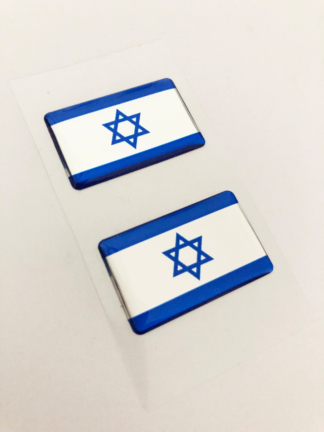 2 Pcs X Israeli Flag Stickers (32x20 Mm or 50x30 Mm) Flag Decal 3D ...