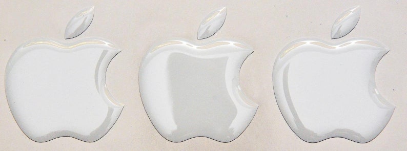 3D Domed Apple Logo Sticker: Iphone, Macbook, iPad Accessory - Etsy