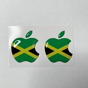 Apple Stickers (flag of Jamaica) for Iphone, Macbook, Ipad, Imac or Any ...